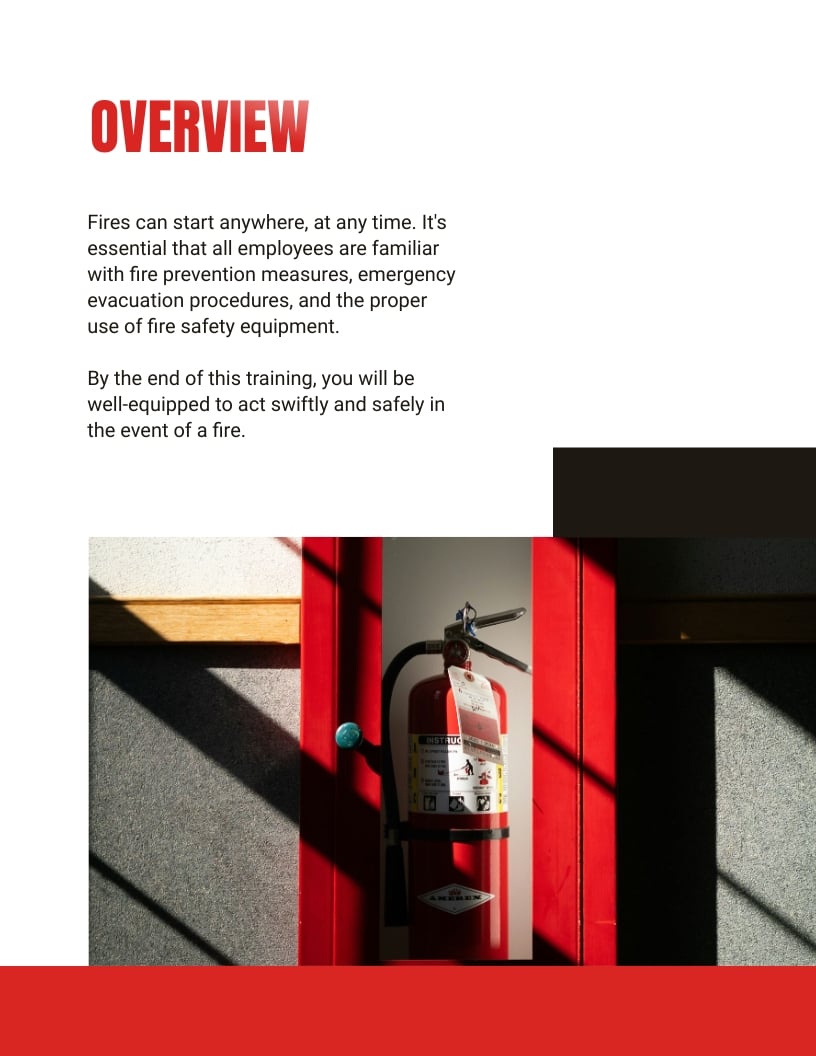 Fire Training Manual Template | Visme