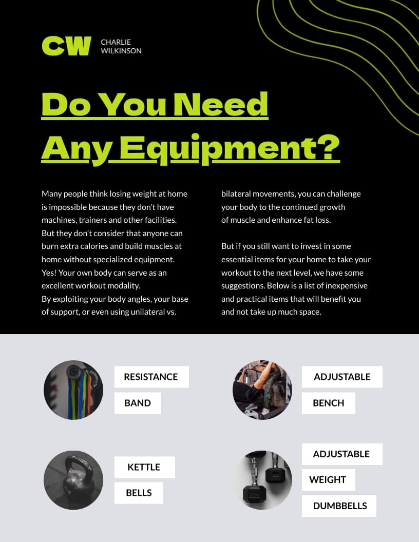 Fitness Club Ebook Template | Visme