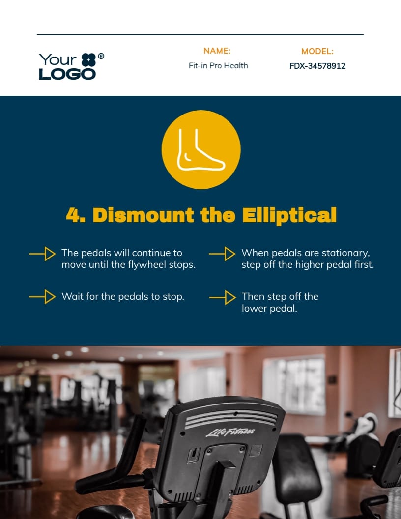 Fitness Equipment Training Manual Template | Visme