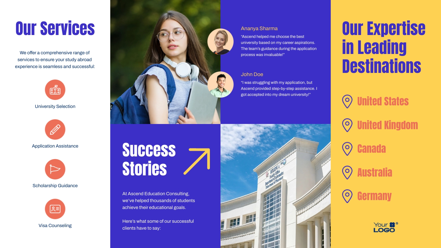 Foldable Double Gate Fold Brochure Template | Visme