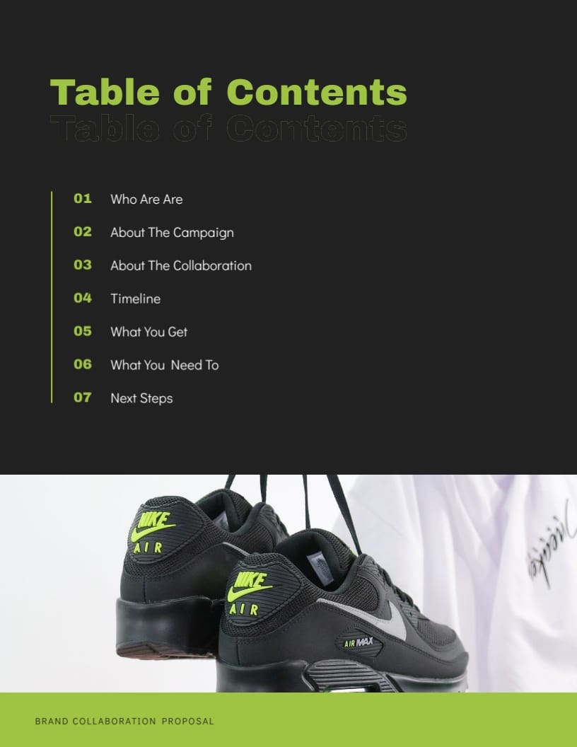 Footwear Brand Collaboration Proposal Template | Visme