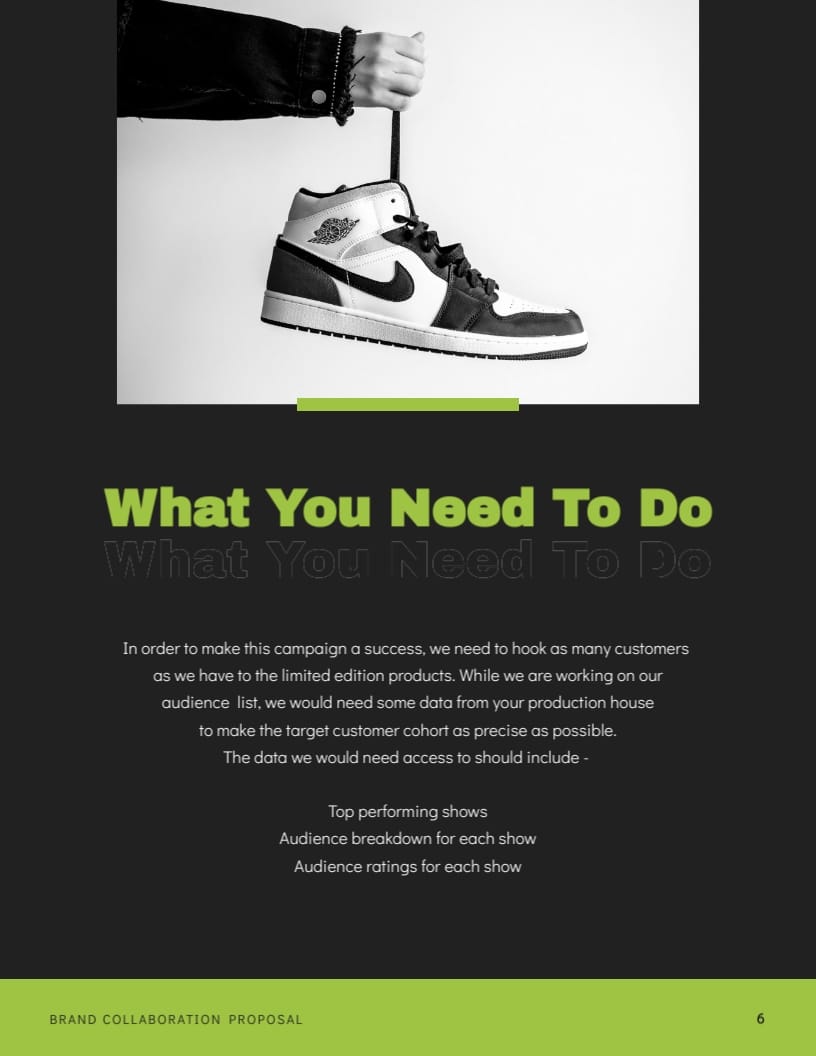 Footwear Brand Collaboration Proposal Template | Visme