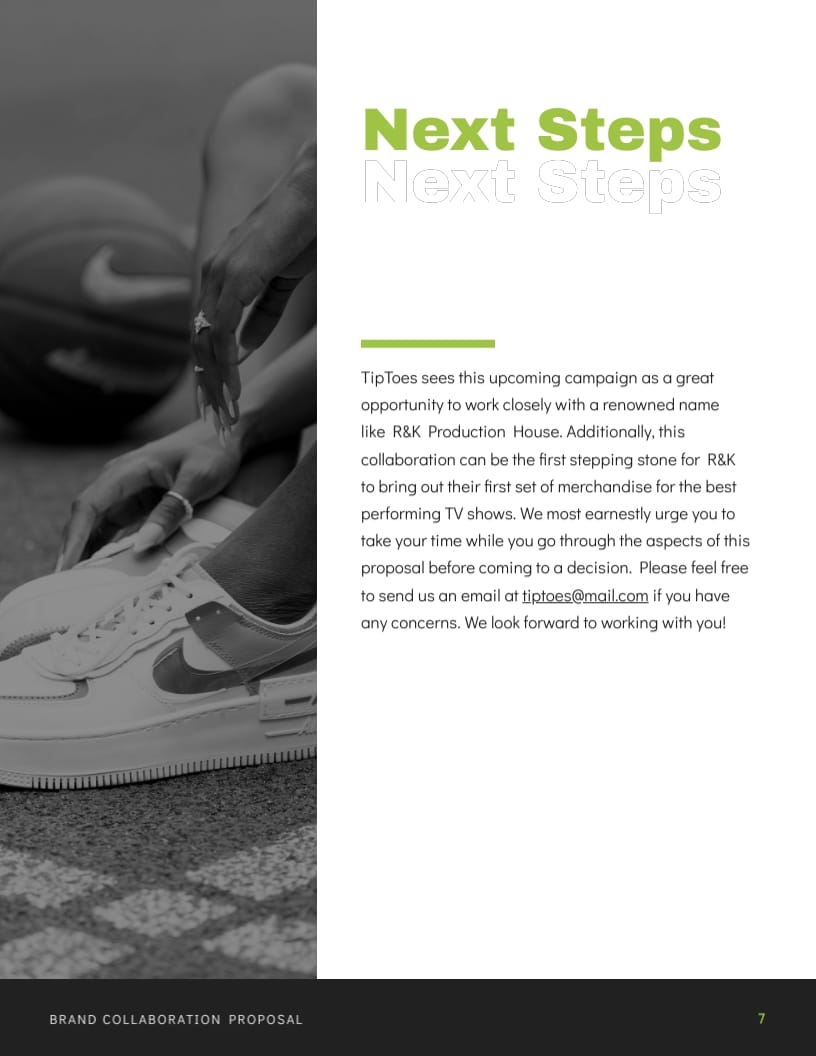 Footwear Brand Collaboration Proposal Template | Visme