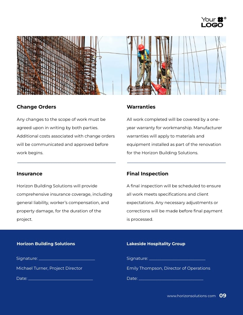 Formal Construction Proposal Template | Visme