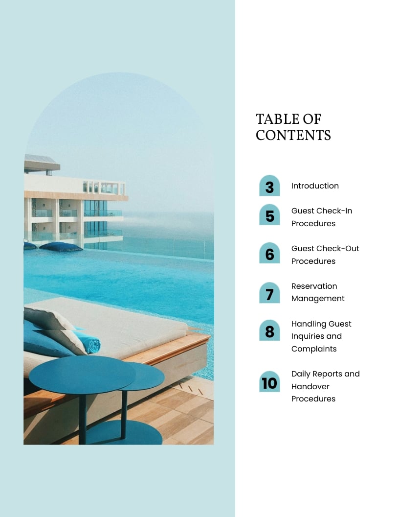 Front Desk Training Manual Template | Visme