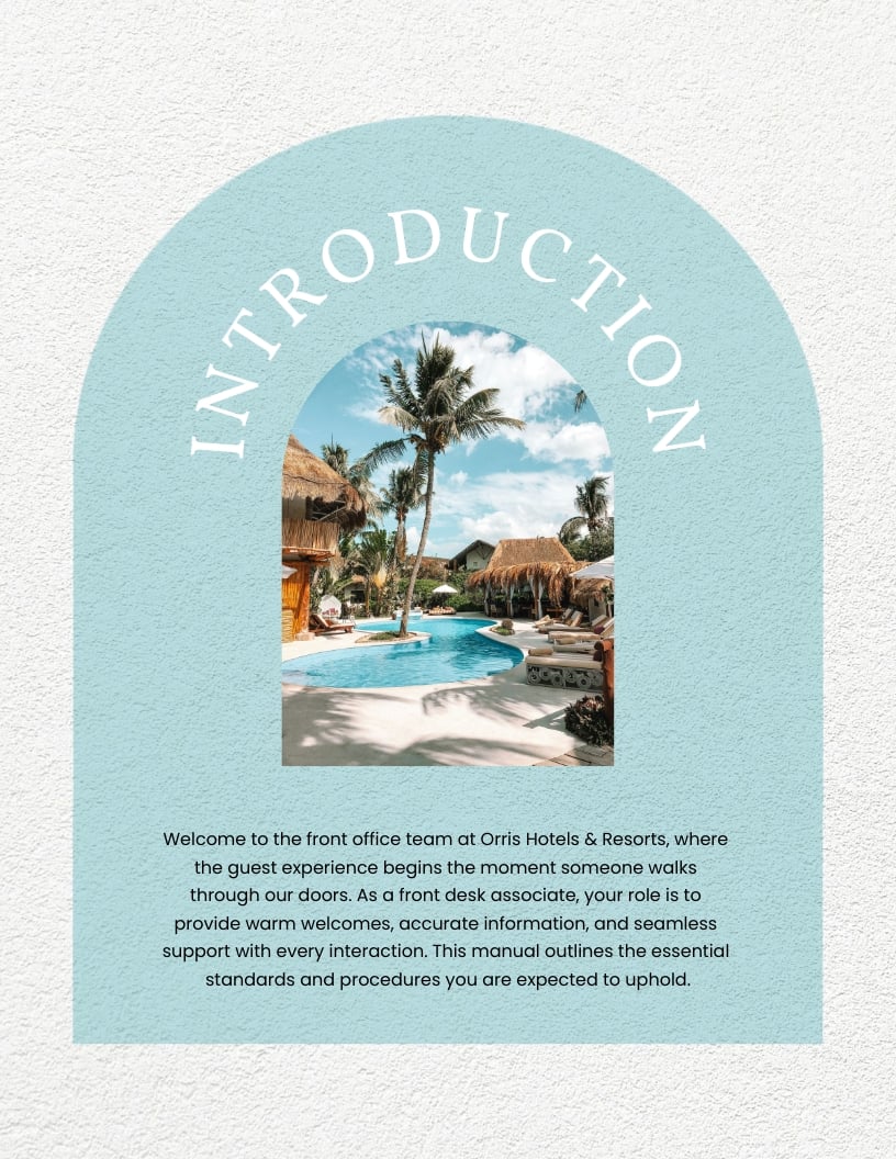 Front Desk Training Manual Template | Visme