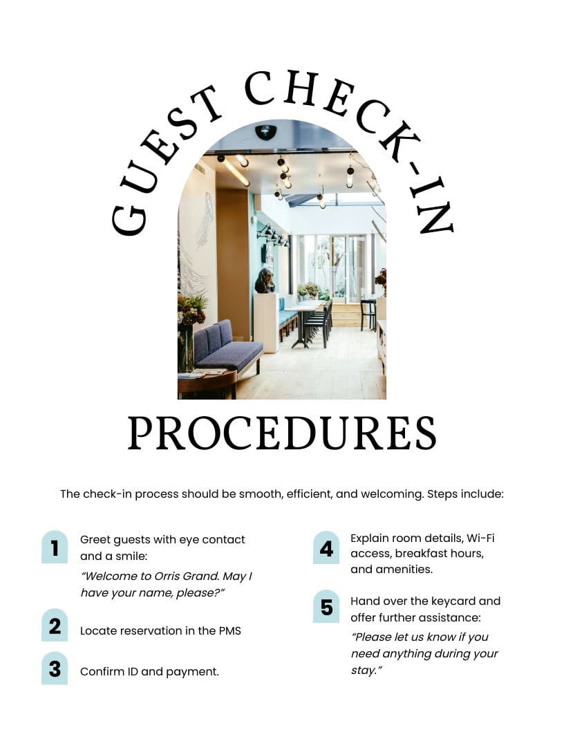 Front Desk Training Manual Template | Visme