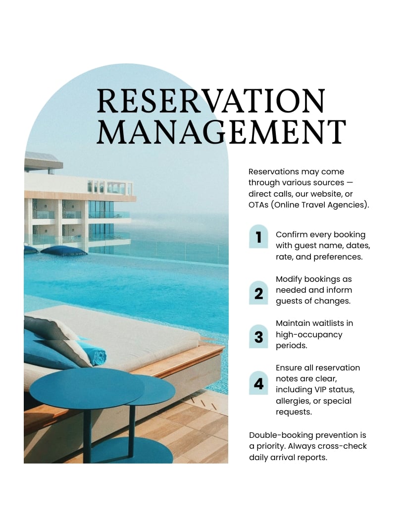 Front Desk Training Manual Template | Visme