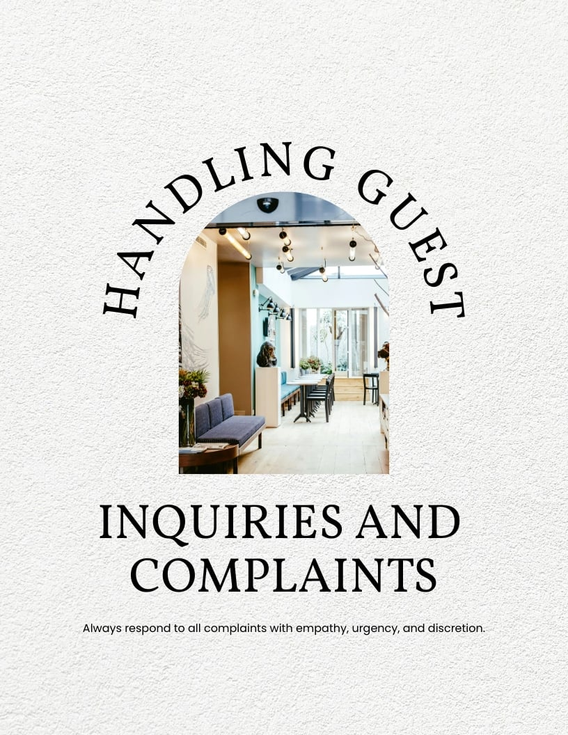 Front Desk Training Manual Template | Visme