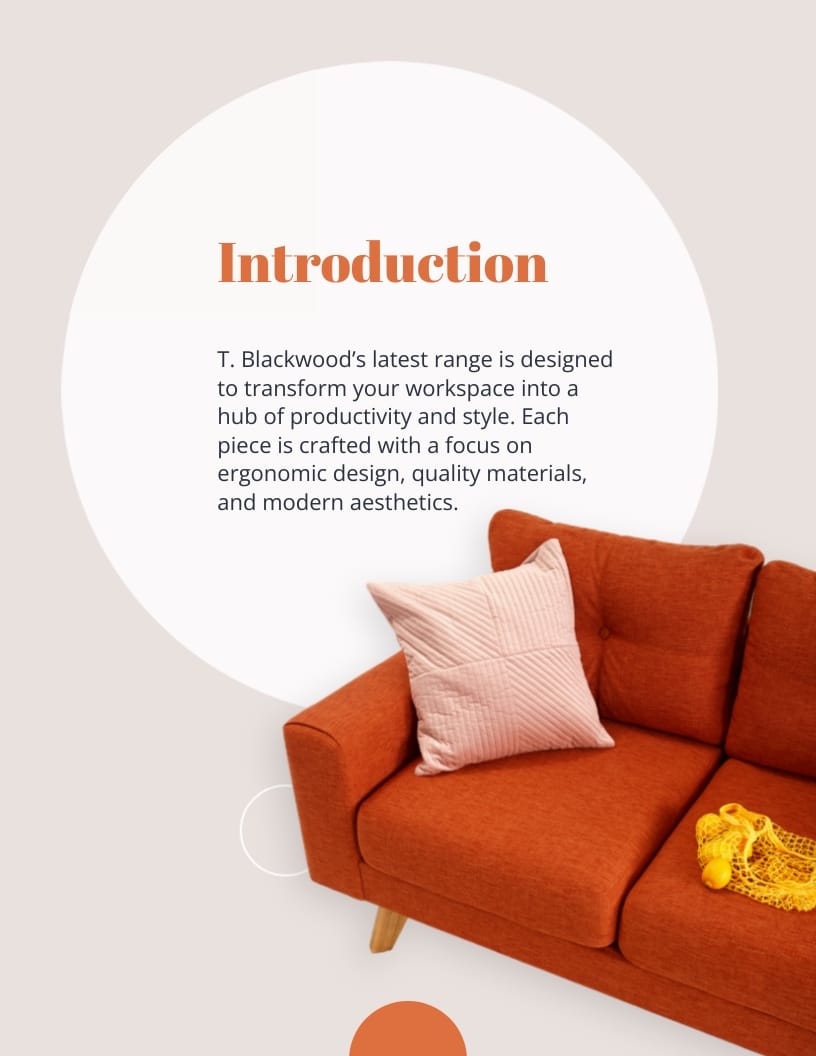 Furniture Booklet Template Visme