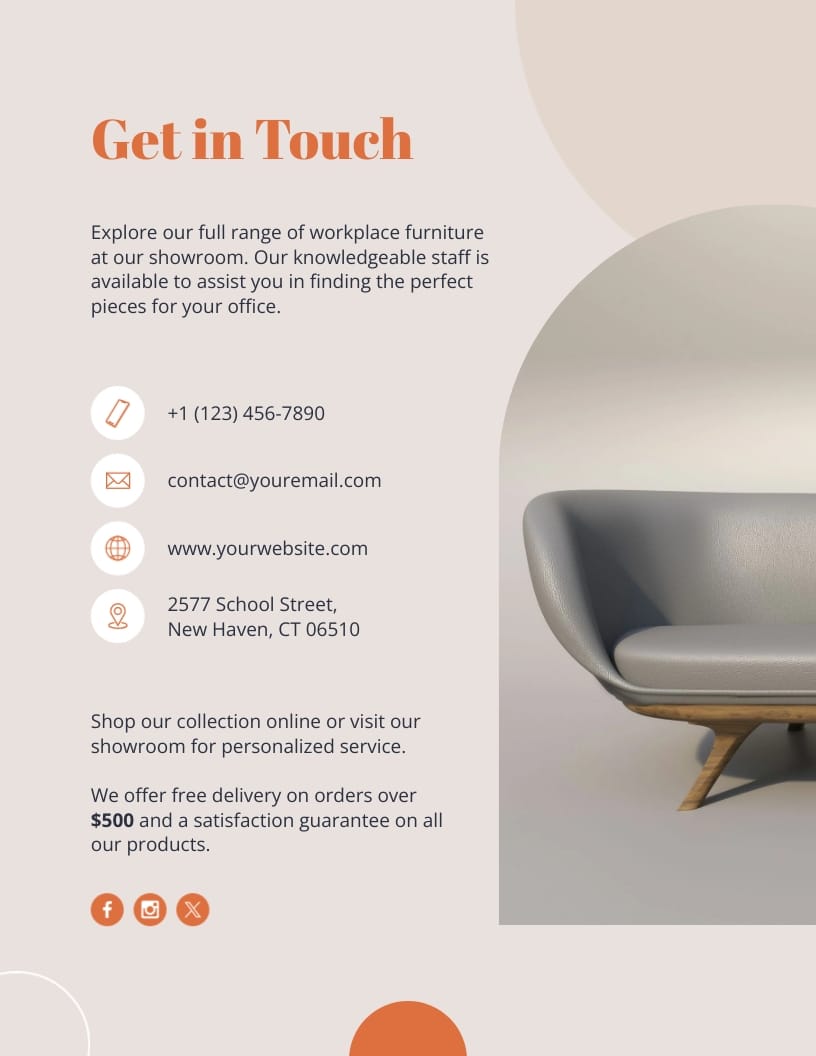 Furniture Booklet Template Visme