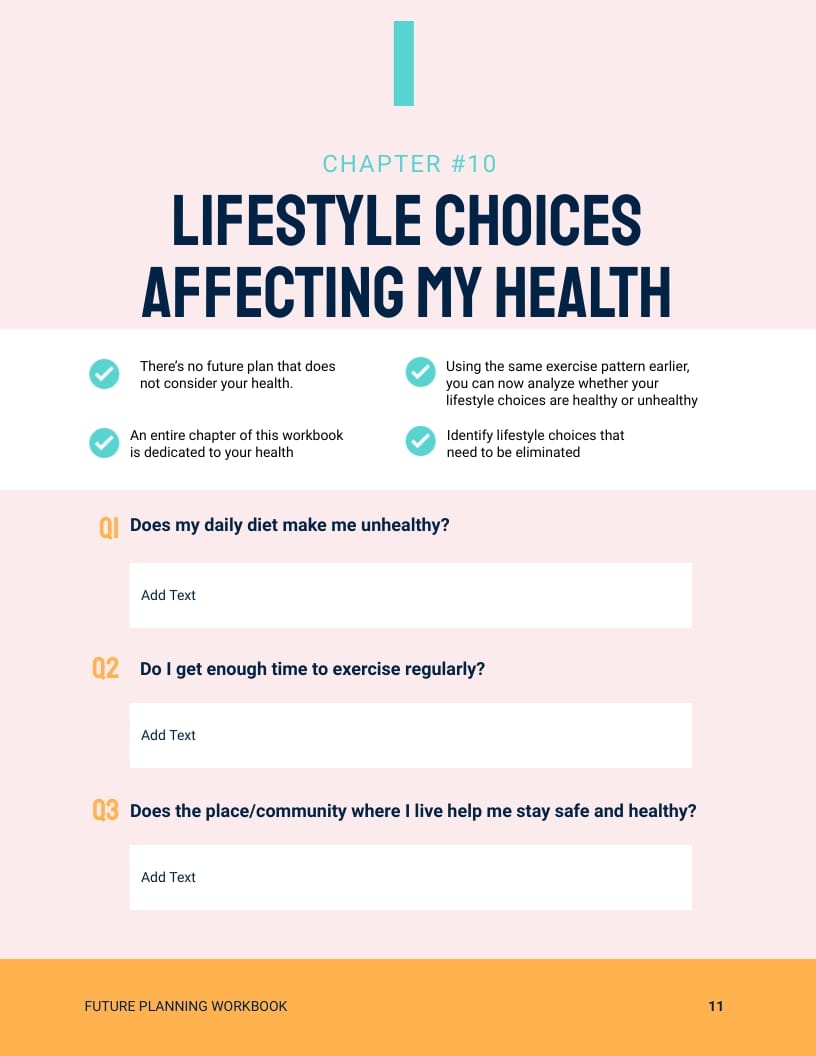 Future Planning Workbook Template | Visme