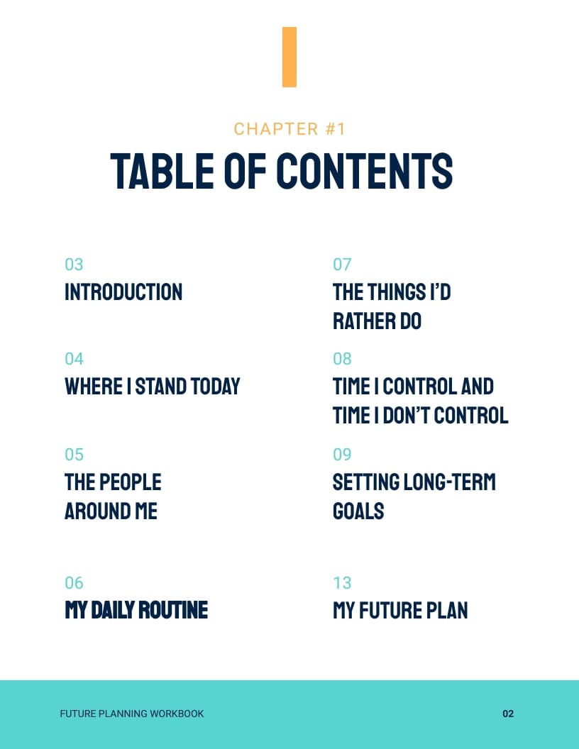 Future Planning Workbook Template | Visme