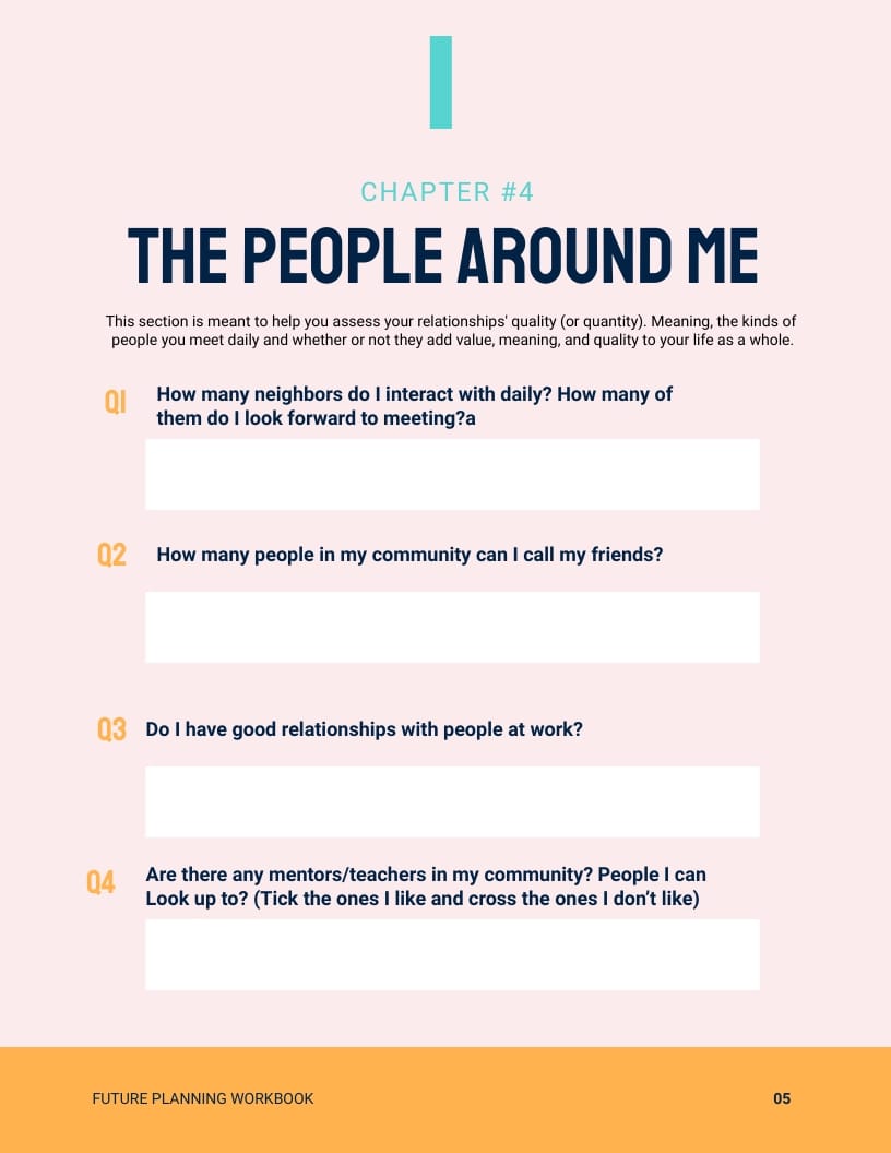 Future Planning Workbook Template | Visme