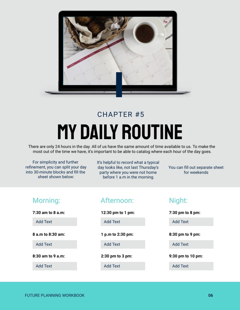 Future Planning Workbook Template | Visme