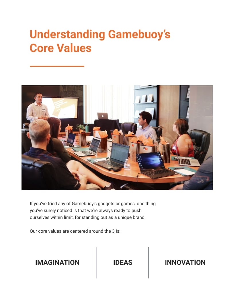 Gamebuoy Employee Handbook Template | Visme
