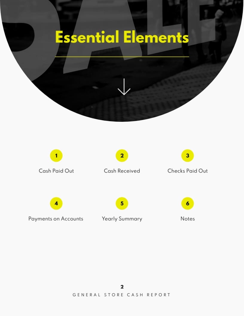 General Cash Report Template | Visme