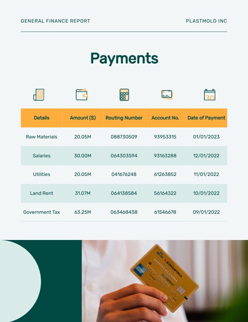 General Finance Report Template | Visme