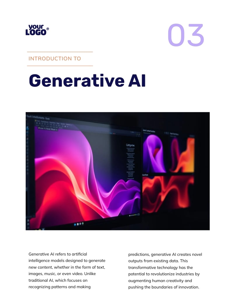 Generative AI Ebook Template | Visme