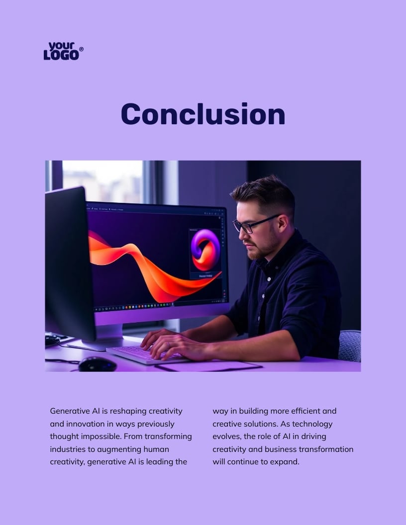 Generative AI Ebook Template | Visme