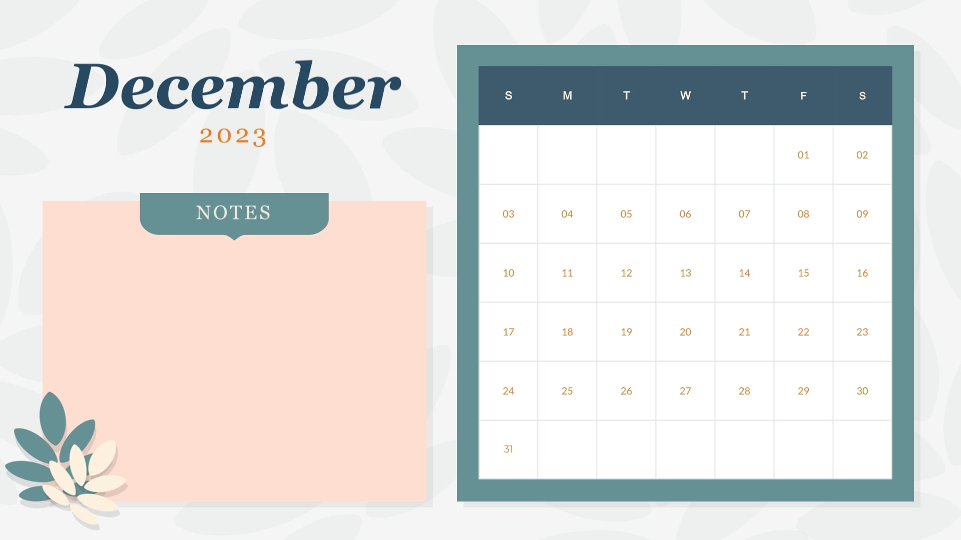 Girly Pattern - Calendar Template | Visme
