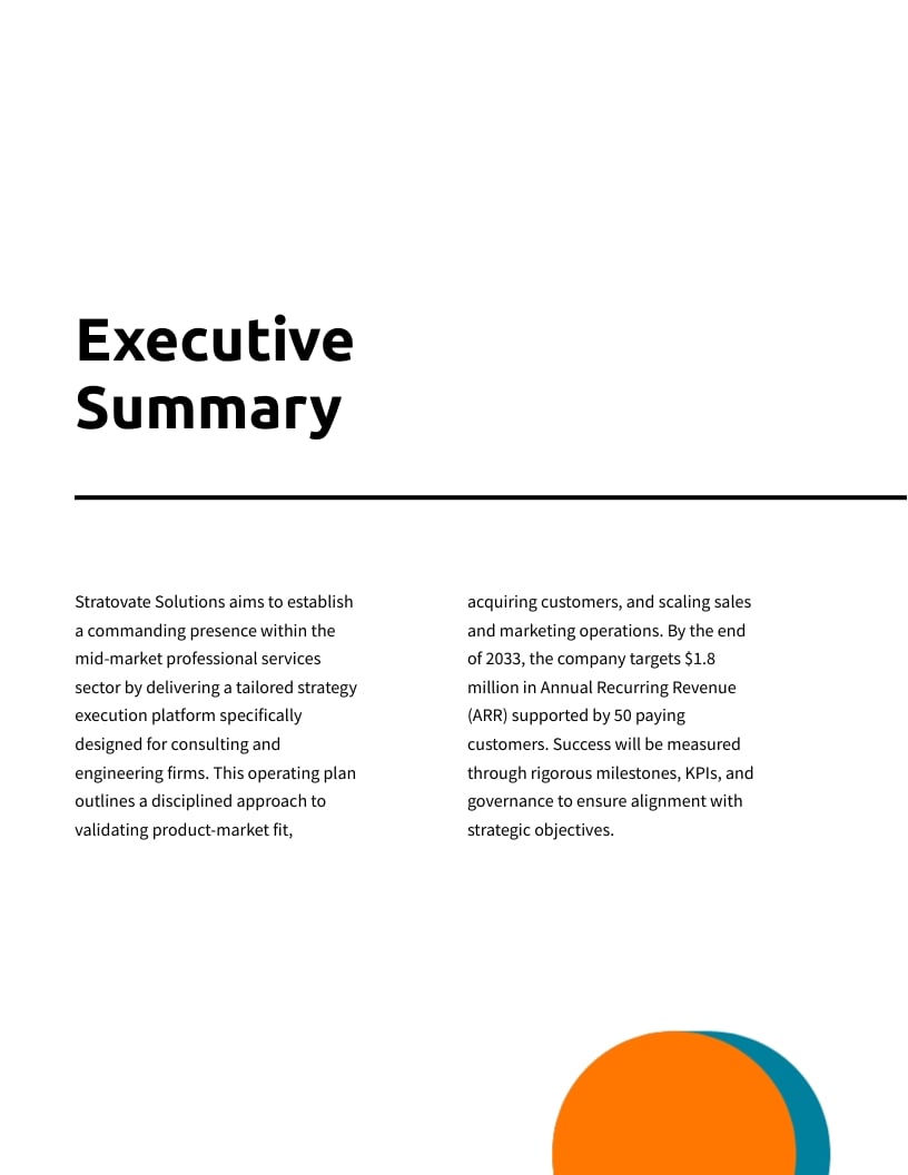 Go to Market Annual Operating Plan Template | Visme