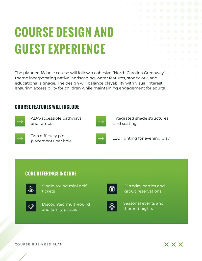 Golf Course Business Plan Template | Visme
