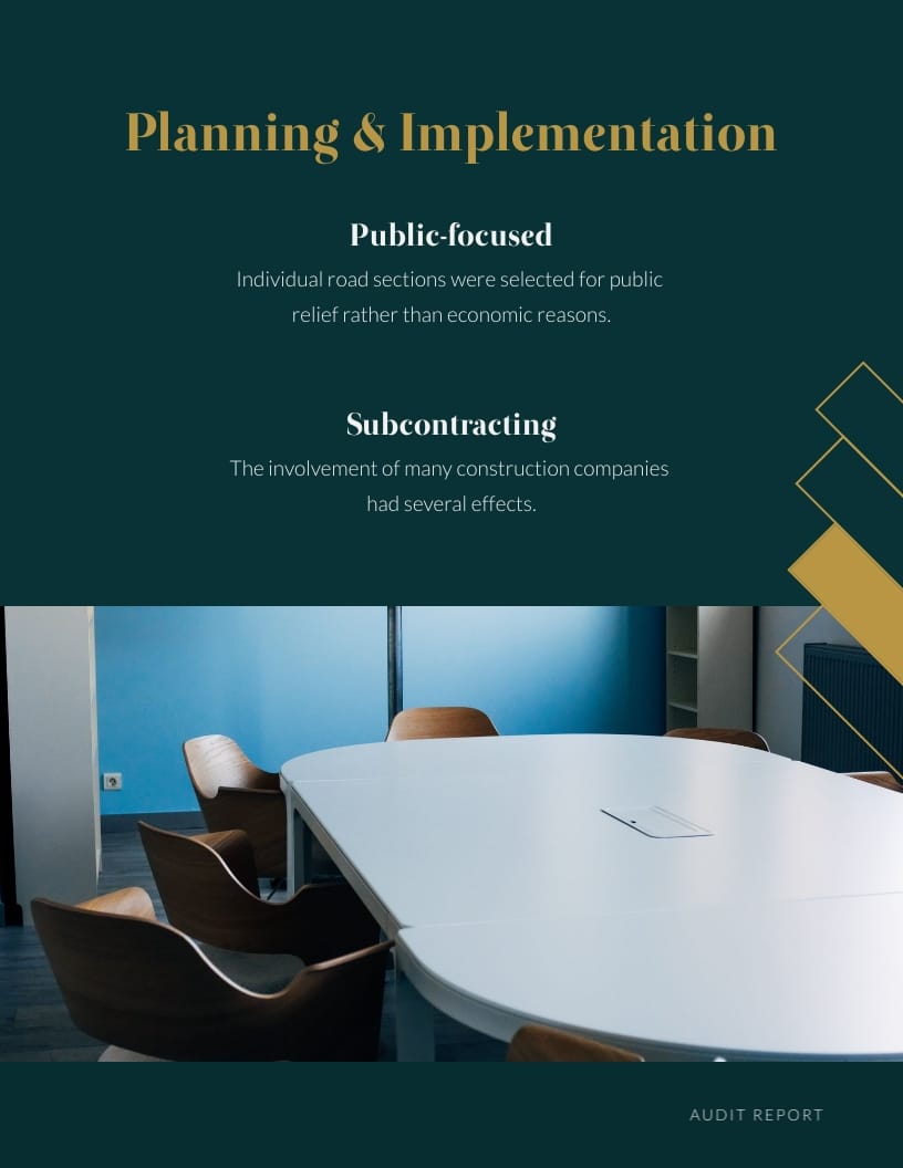 Government Project Audit Report Template | Visme