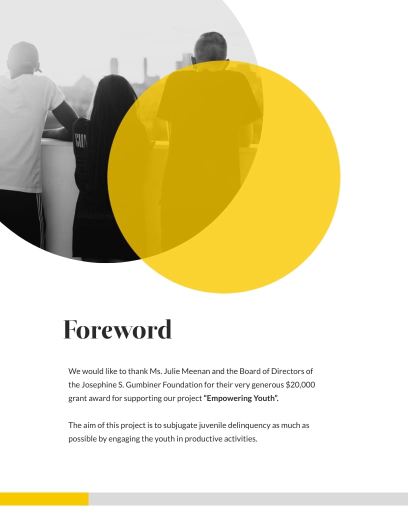Grant Report Template | Visme