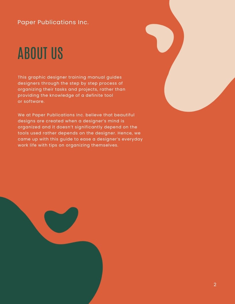 Graphic Designer Training Manual Template | Visme