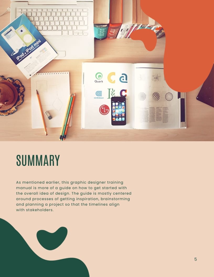 Graphic Designer Training Manual Template | Visme