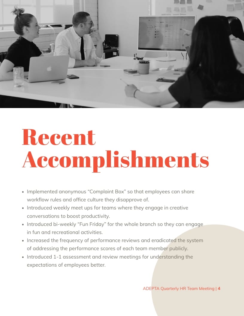 HR Board Report Template | Visme