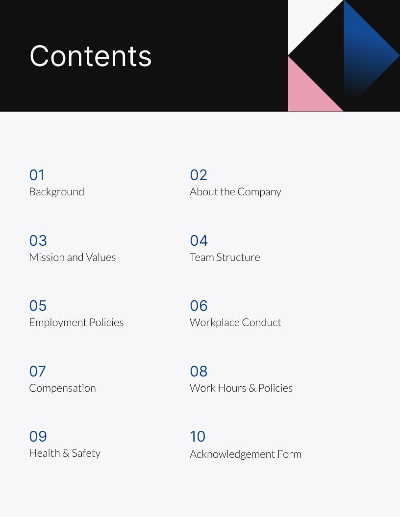 HR Employee Handbook Template | Visme HR Employee Handbook Template | Visme