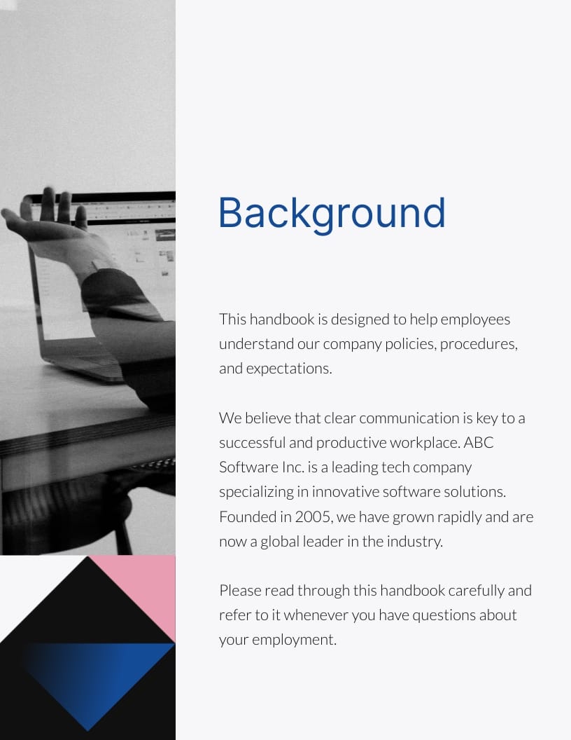 HR Employee Handbook Template | Visme HR Employee Handbook Template | Visme