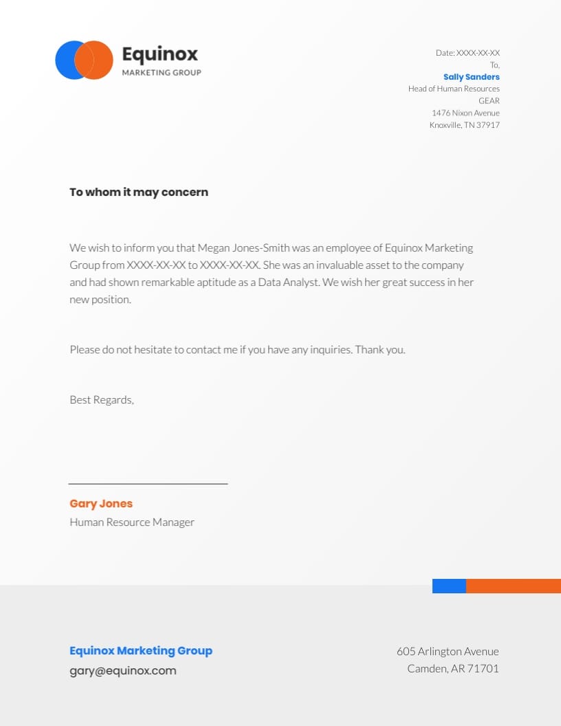 Employment Verification Letter Sample Employment Income Verification