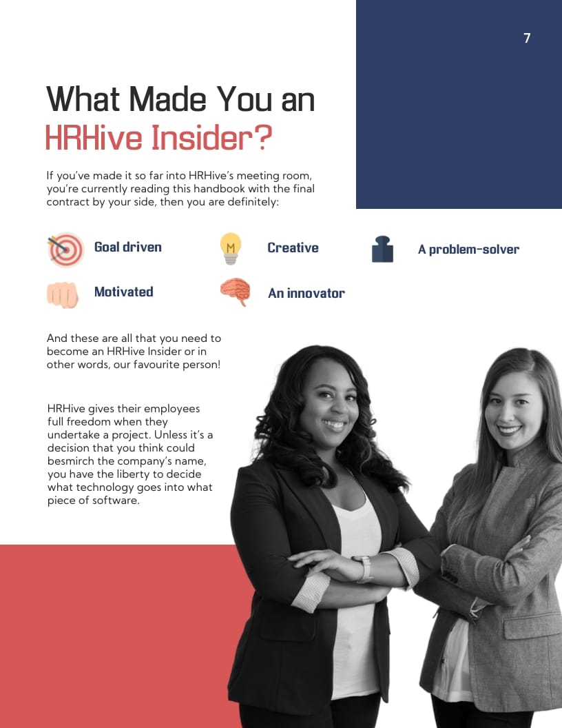 HRHive Employee Handbook Template | Visme