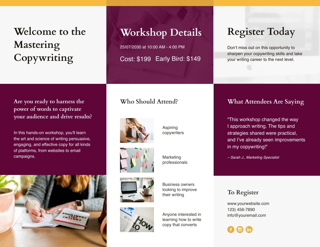 Handout Z-Fold Brochure Template | Visme