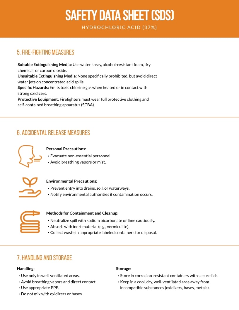 Hazardous Chemical Safety Data Sheet Template | Visme