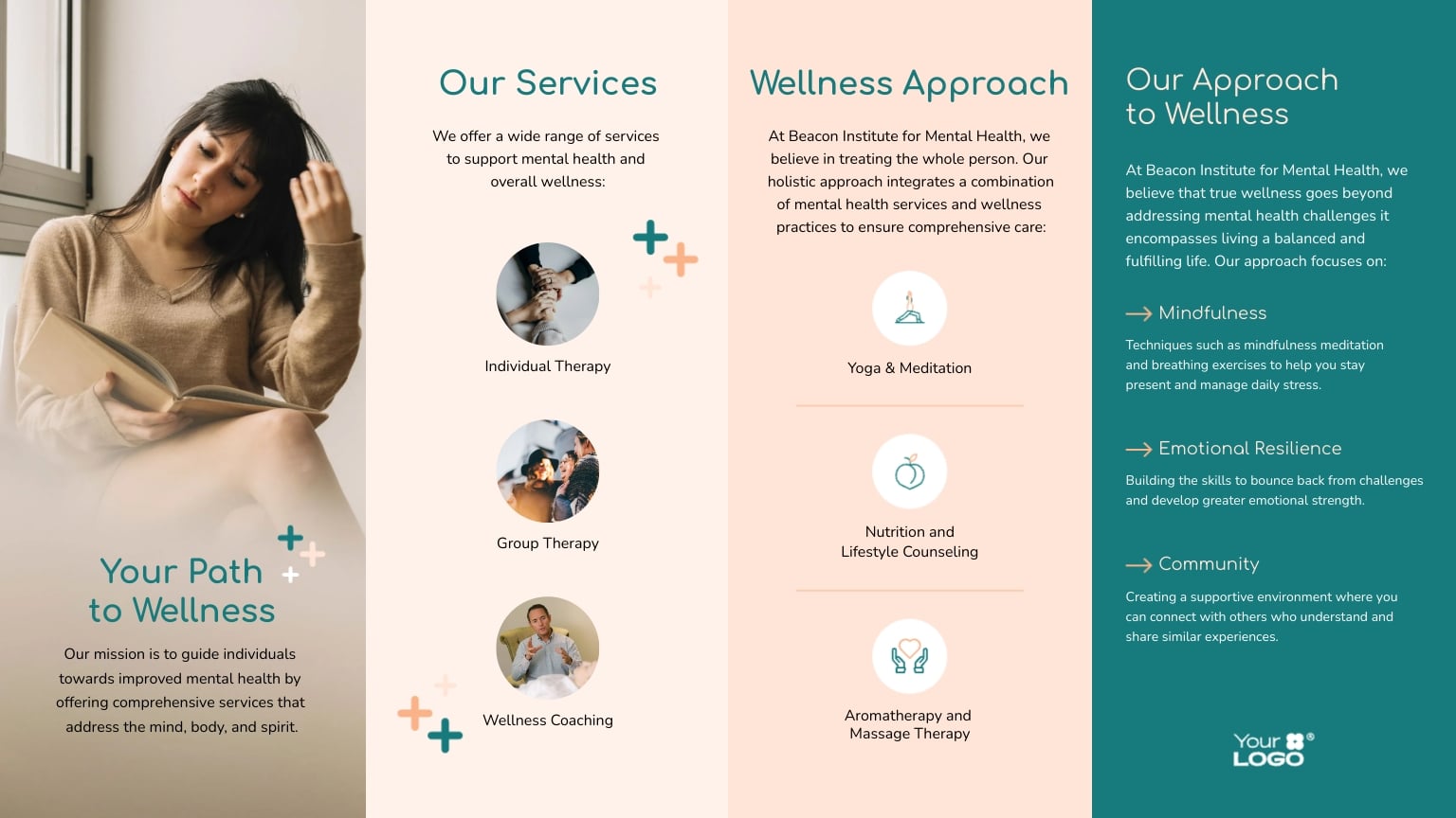 Health Double Gate Fold Brochure Template | Visme
