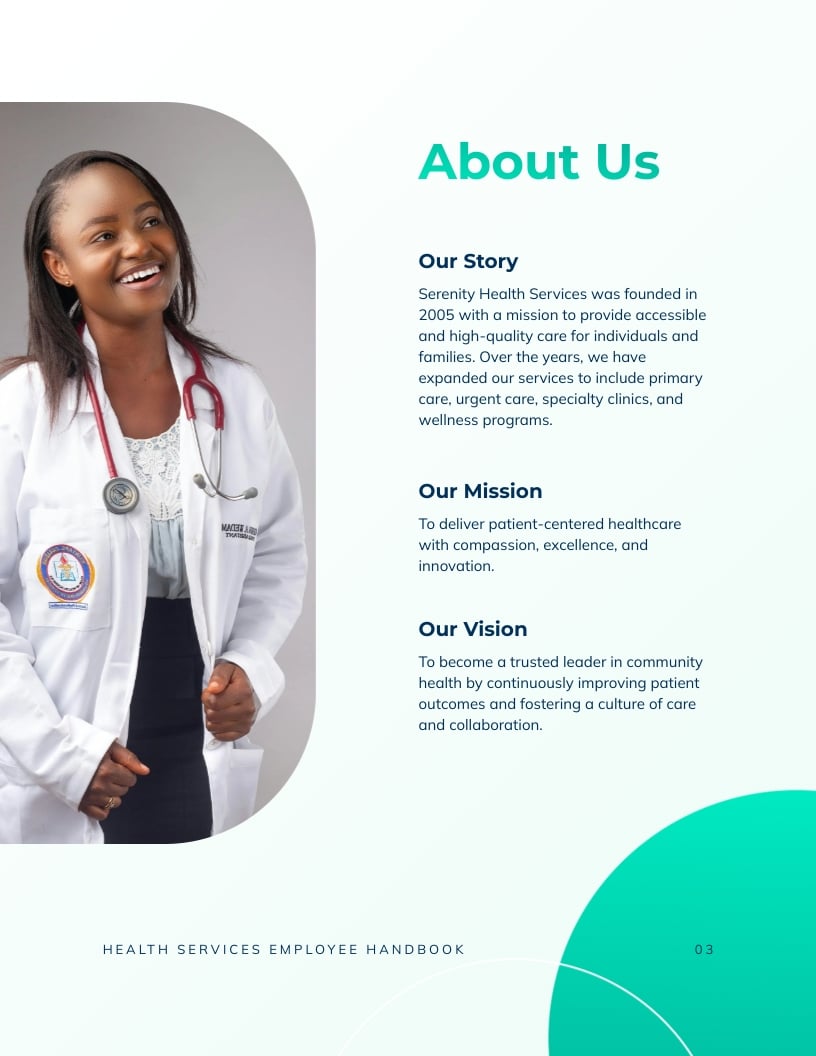 Health Services Employee Handbook Template | Visme