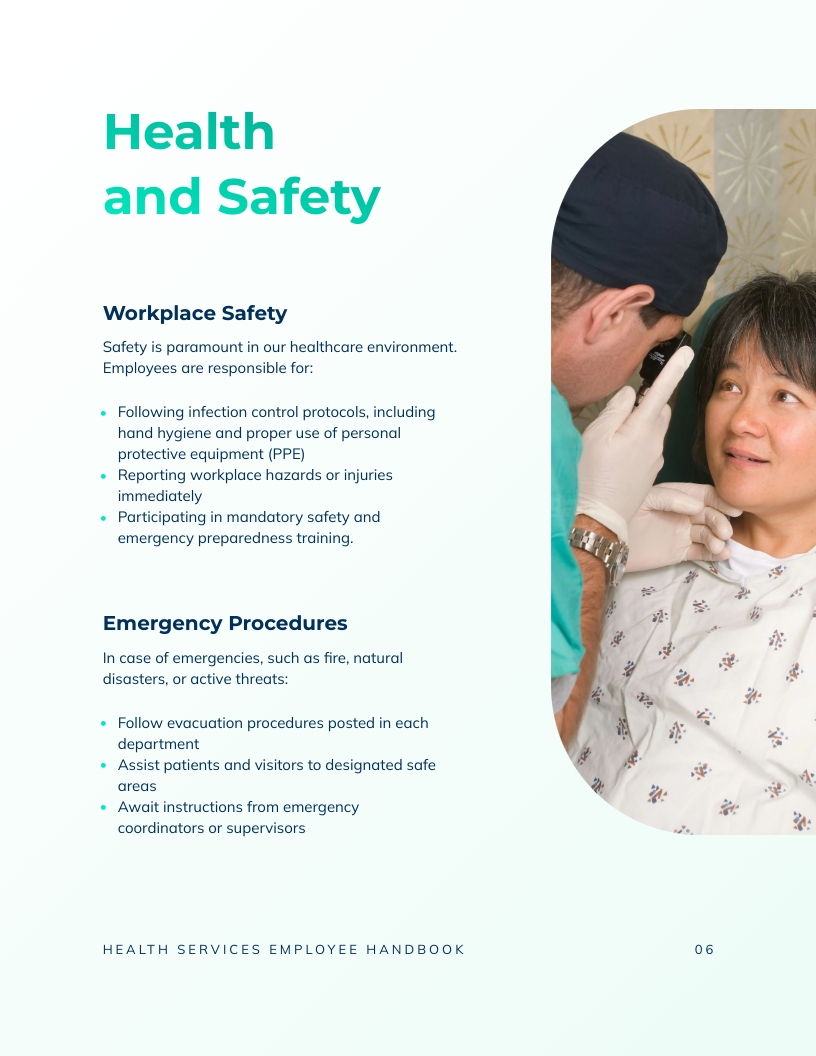 Health Services Employee Handbook Template | Visme