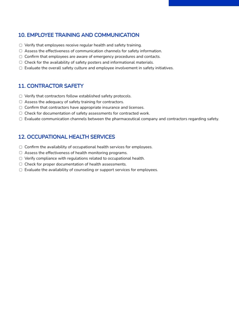 Health and Safety Audit Checklist Template | Visme