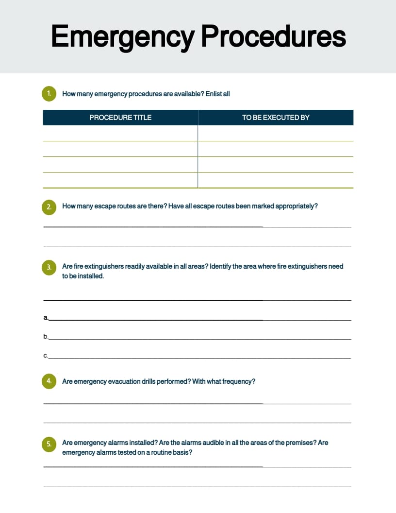 Health and Safety Workbook Template | Visme
