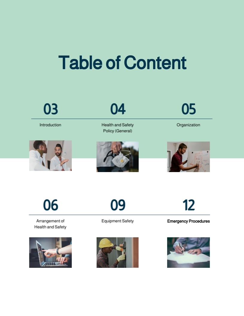 Health and Safety Workbook Template | Visme