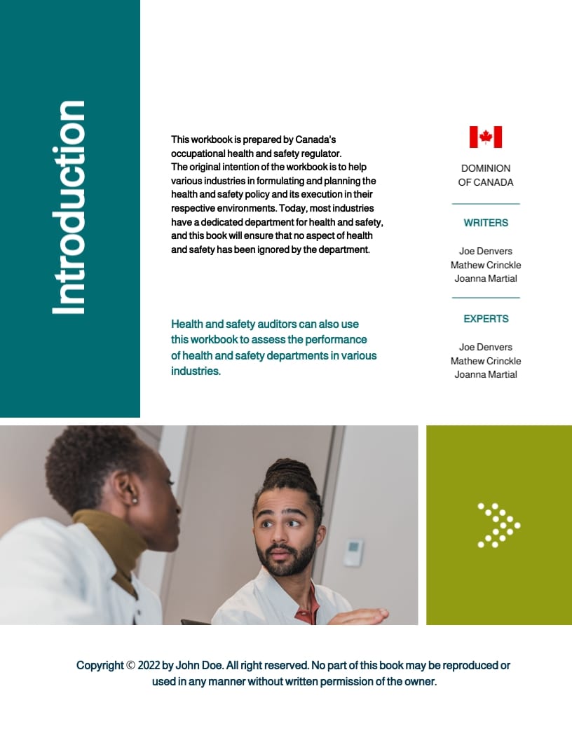 Health and Safety Workbook Template | Visme