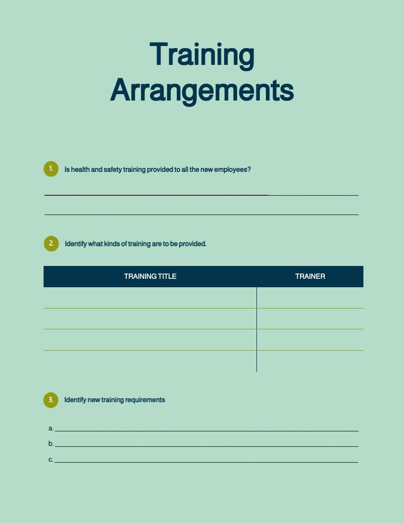 Health and Safety Workbook Template | Visme