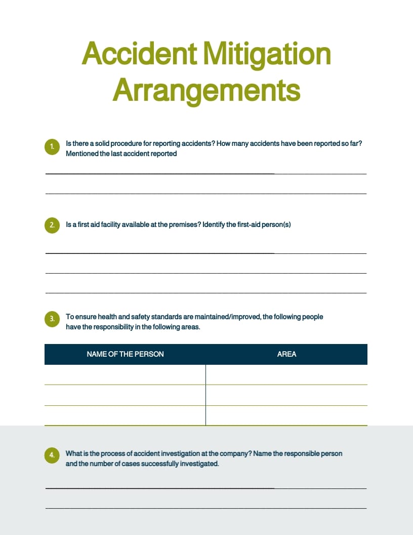 Health and Safety Workbook Template | Visme