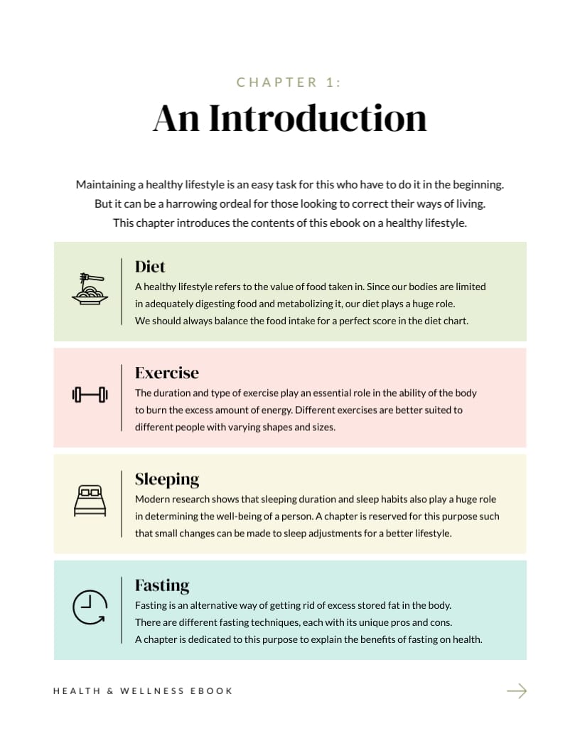 Health and Wellness Ebook Template | Visme