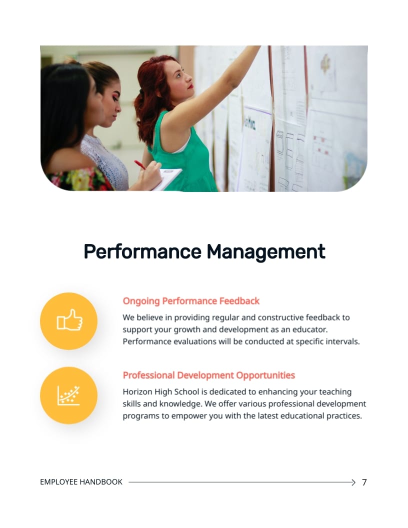 High School Employee Handbook Template | Visme