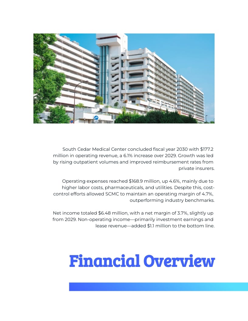 Hospital Annual Report Template | Visme